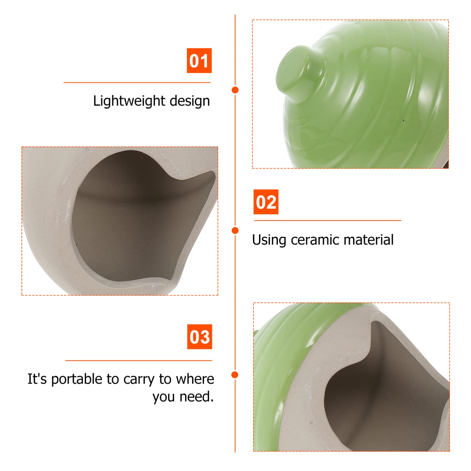 balacoo Toy Hamster Pets Ceramic Hamster Hideout Acorn Shape Small Animal House Guinea Pig Pet Cage Supplies for Gerbil Hamster Squirrel (Green Hamster Hamster Toy