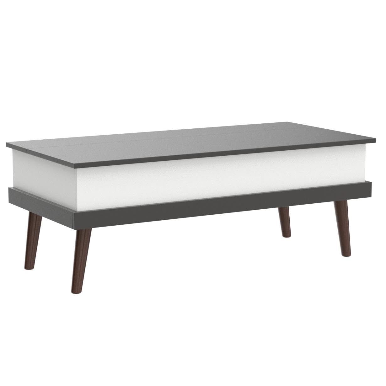 Aheaplus Lift Top Coffee Table Wood Pop Up Coffee Table with Storage Shelf for Living Room, Home Office, Black