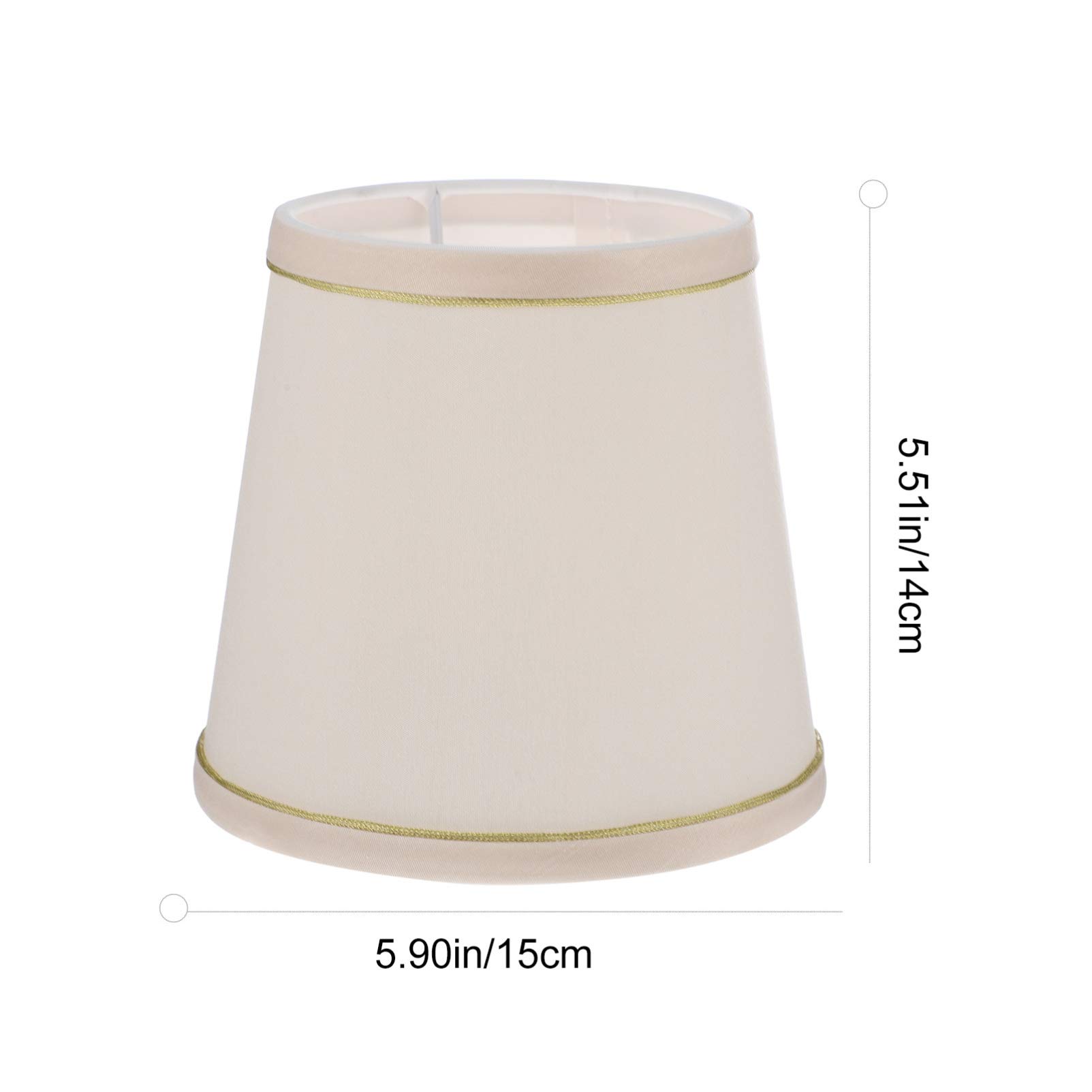 Mobestech Small Beige Table Lamp Shade, Drum Fabric Lampshade Modern Mini Barrel Light Lamp Shade Cover Chandelier Cloth Fixture Lamp Shade for Home Office