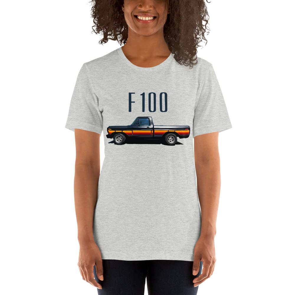 1979 F100 Custom Pickup Truck Retro Short-Sleeve Unisex T-Shirt Sport Grey