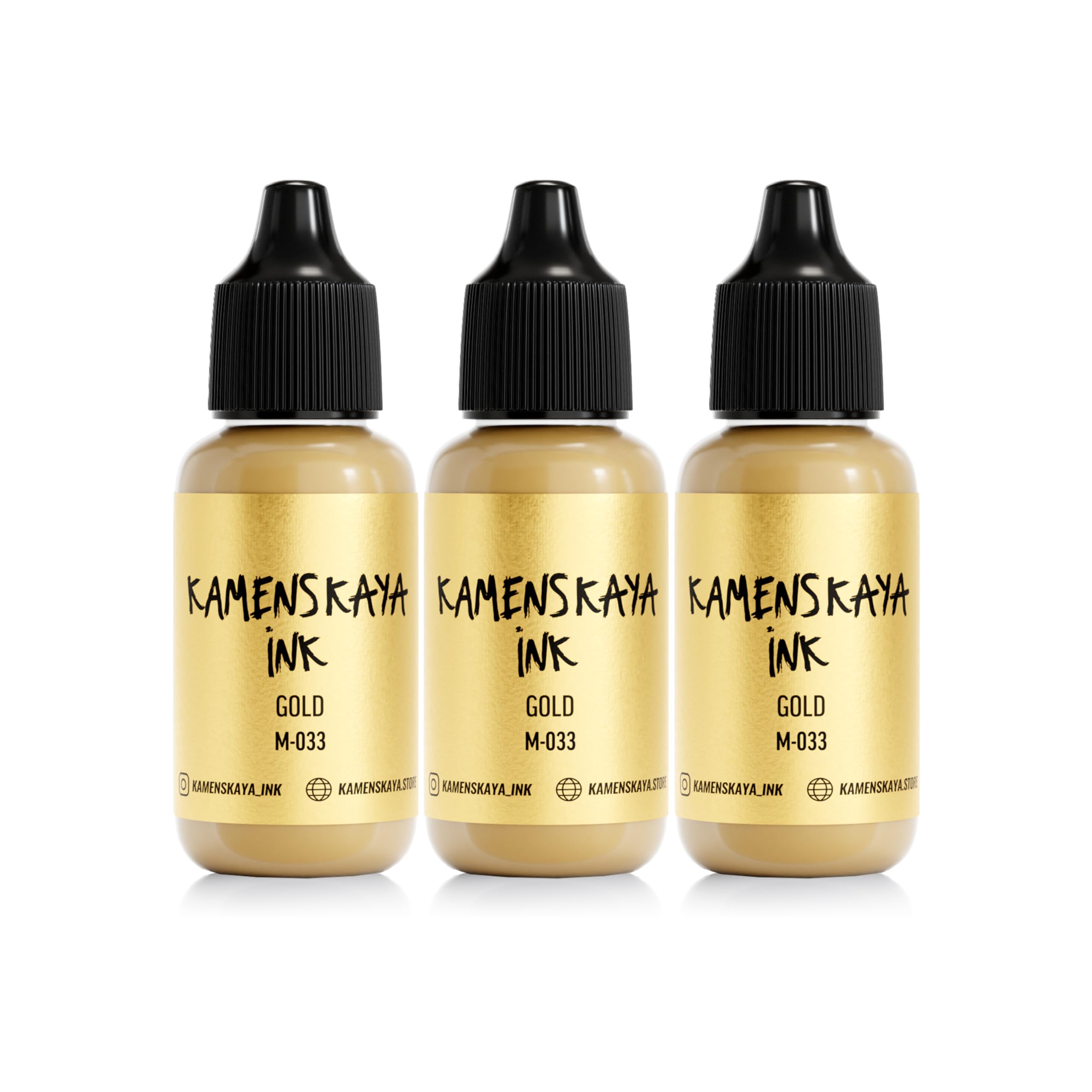 KAMENSKAYA Metallic Alcohol Ink Set: Gold Alcohol Ink, 3 pcs 0.51 fl oz (15 ml) Each