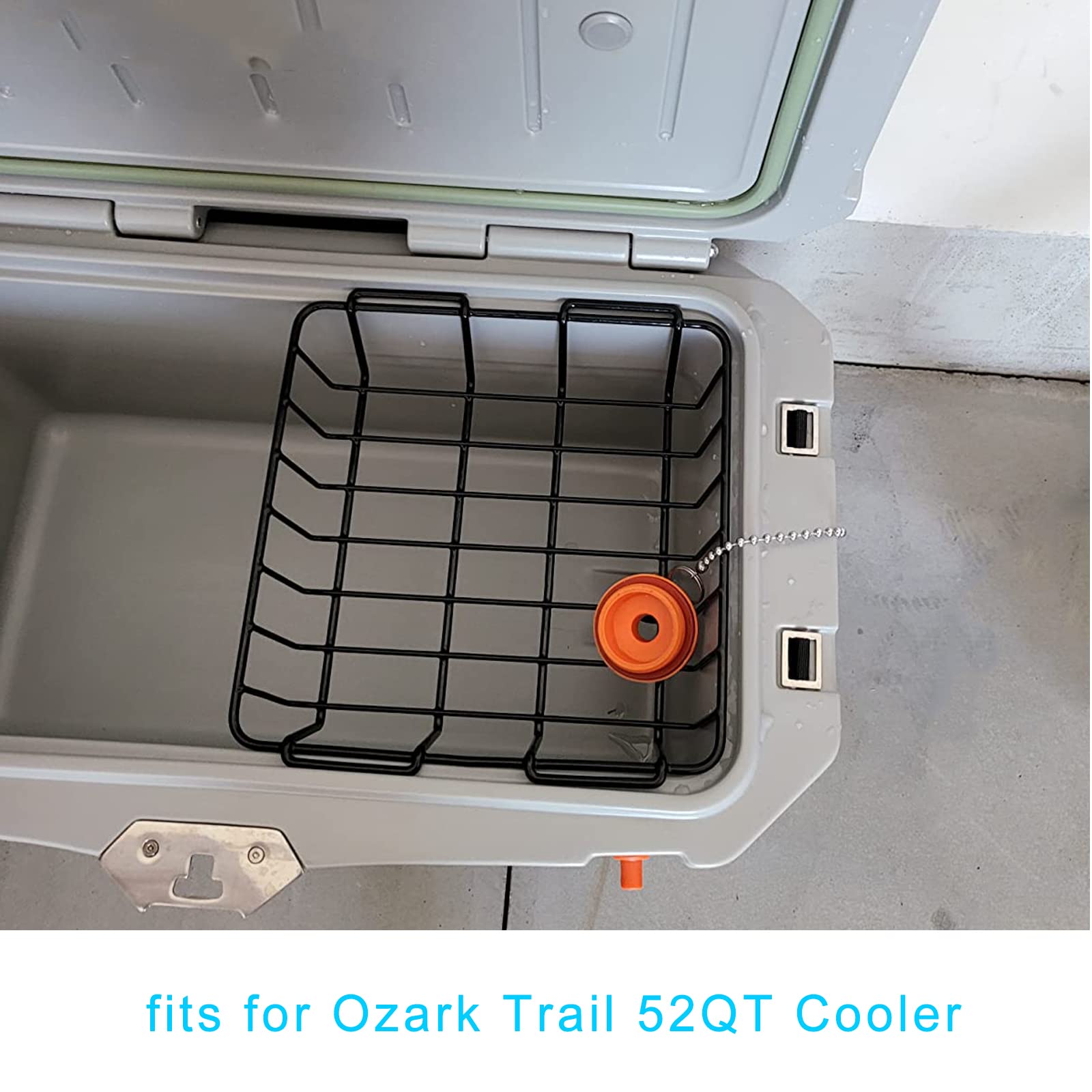 Cooler Basket for YETI Tundra 50 or 65,Inside Dry-Goods Basket Compatible with Cabela's 60QT, Igloo 52QT, Ozark Trail 52QT,Pelican Elite (45 & 70) etc,Stainless Steel Wire Cooler Rack