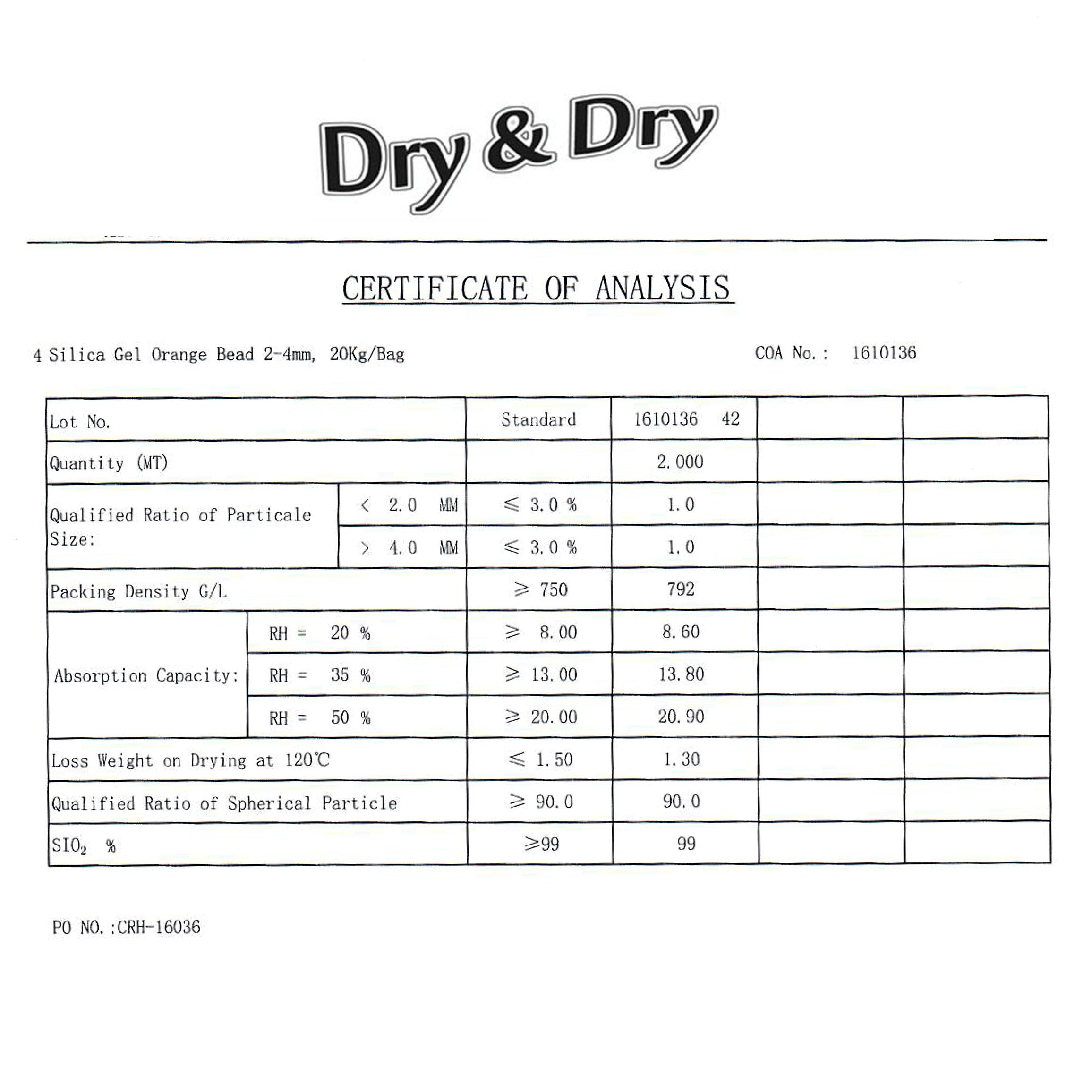 Dry & Dry" [1 Quart Premium Orange Indicating Silica Gel Desiccant Beads(Industry Standard 3-5 mm) - Rechargeable Silica Gel Beads(2 LBS)