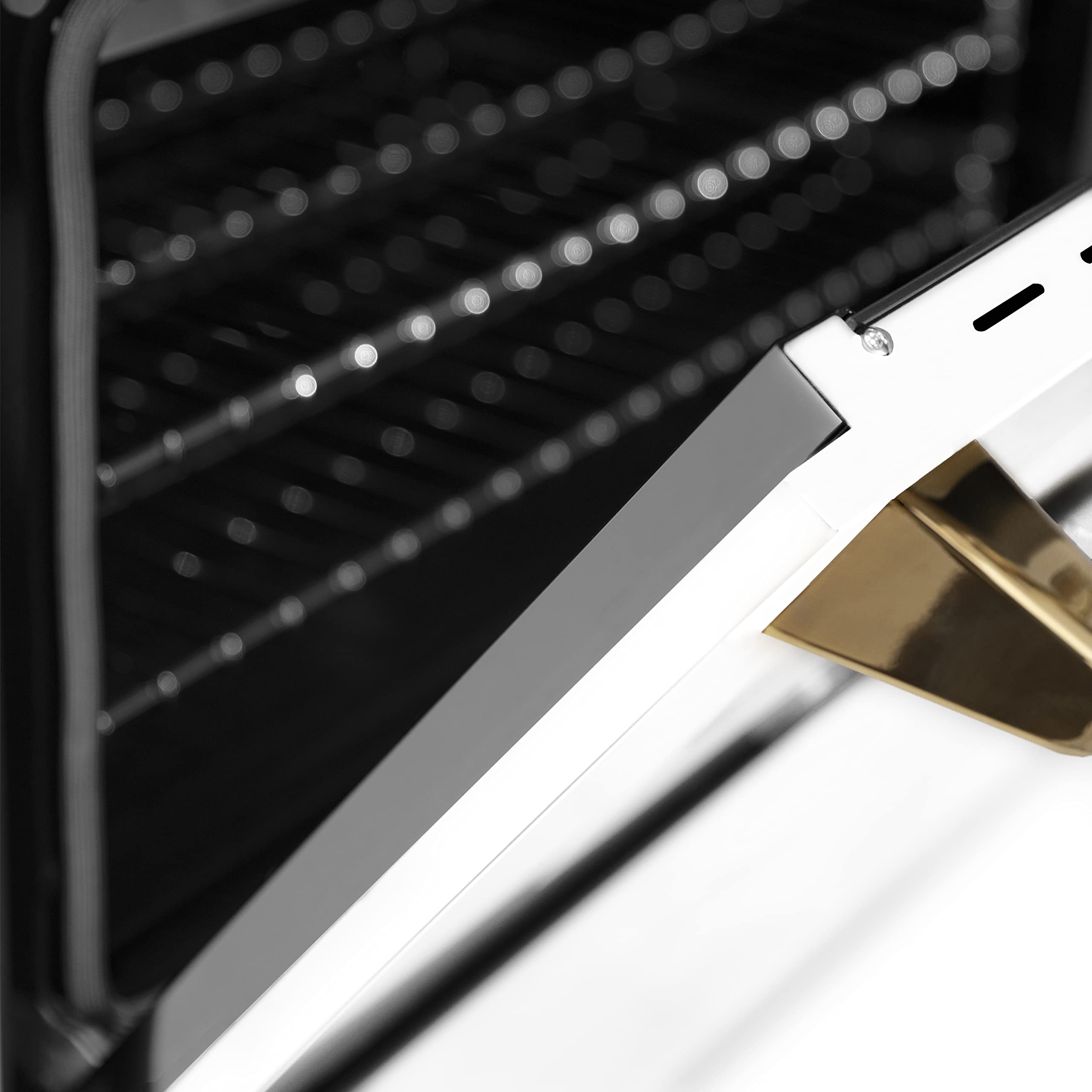 ZLINE Autograph 30" Legacy Dual Fuel Range w/ 4 Burners & White & Gold Accents (RAZ-WM-30-G)
