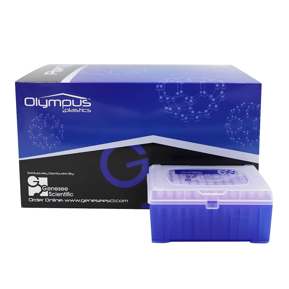 10µl Universal Filter Pipette Tips, Long Reach, Low Binding, Racked, Sterile, 10 Racks of 96 Tips/Unit (960 Tips)