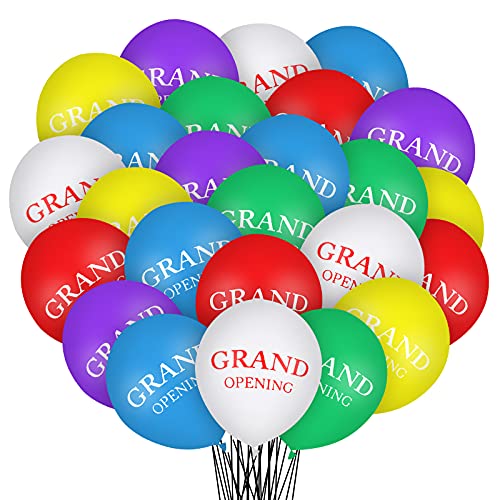 30 Pcs Grand Opening Balloons Colorful Celebrate Business Balloons 12 Inches Latex Balloons for Opening Ceremony Decoration