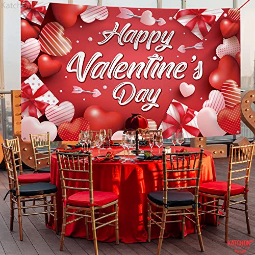 Xtralarge Happy Valentines Day Banner - 72x44 Inch | Valentines Day Backdrop, Valentines Day Decor for Office | Valentine Backdrop, Valentines Party Decorations | Valentines Backdrops for Photography