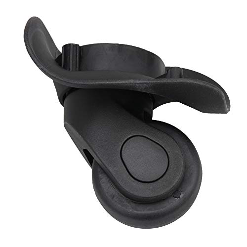RDEXP Black Wheel Dia 1.92inches Left & Right Luggage Wheels with Screws Replacement Part Set of 2