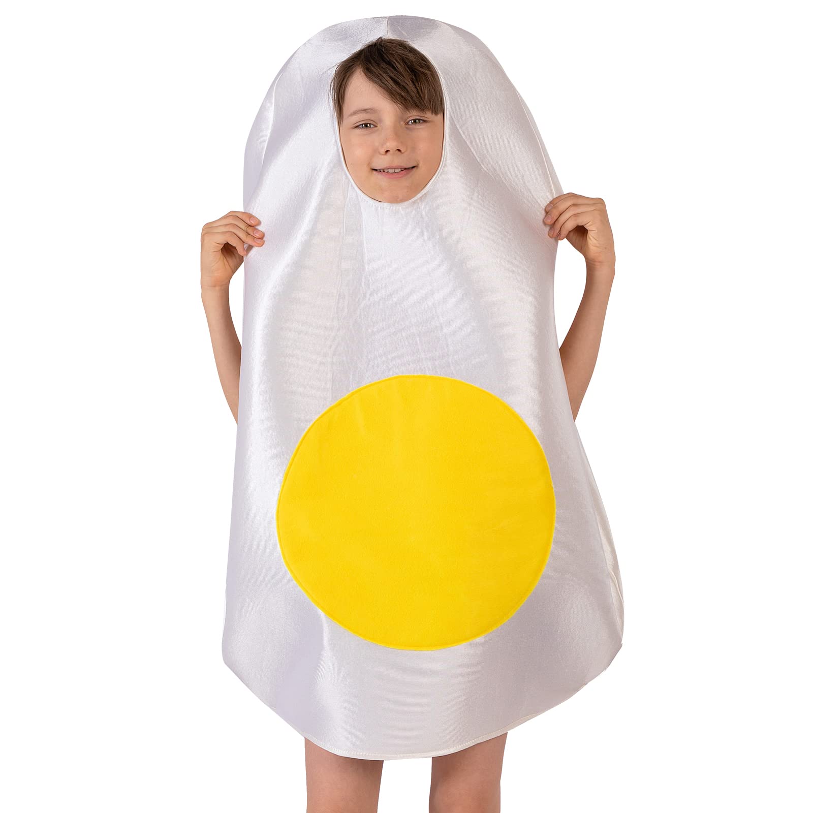 Hqroidd Halloween Funny Costume Food Costumes Unisex Adults Fried Egg Cosplay Suit Child Breakfast Outfits Party Props