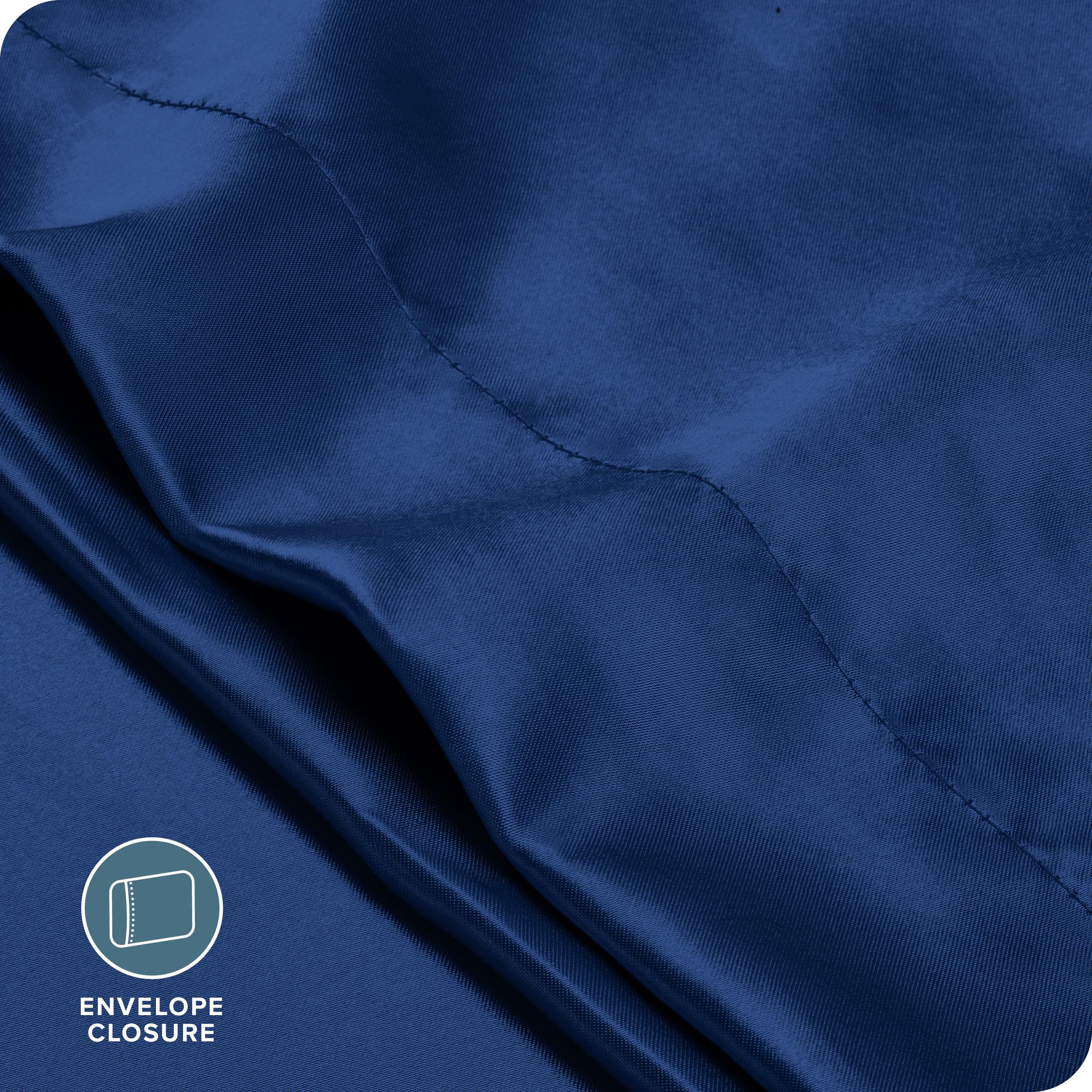 Bare Home 100% Mulberry Silk Pillowcase for Hair and Skin - Ultra Premium 6A Grade 19 Momme Silk Pillow Case - Envelope Enclosure - Breathable Cooling Pillow Cover (Standard, Dark Blue)