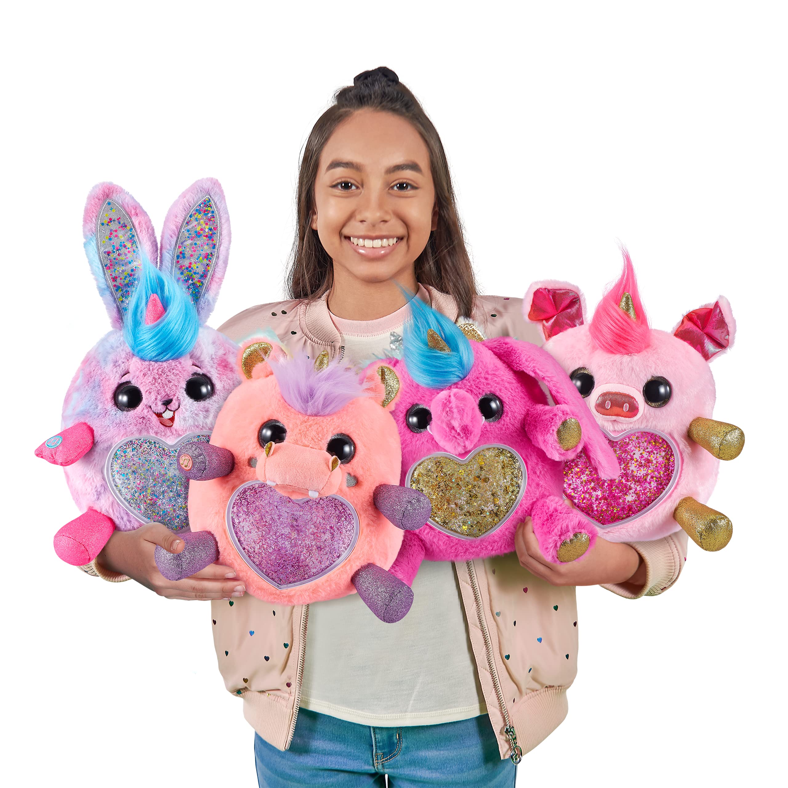 Rainbocorns Jelly Shake Surprise Series 2 Pig by ZURU Cuddle Plush Scented Stuffed Animal, Slime Mix, Talkback Feature and More, Ages 3+ (Pig)