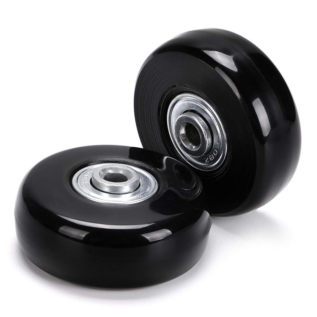 OwnMy 45mm x 18mm Luggage Suitcase Replacement Wheels, Rubber Swivel Caster Wheels Bearings Repair Kits, A Set of 4