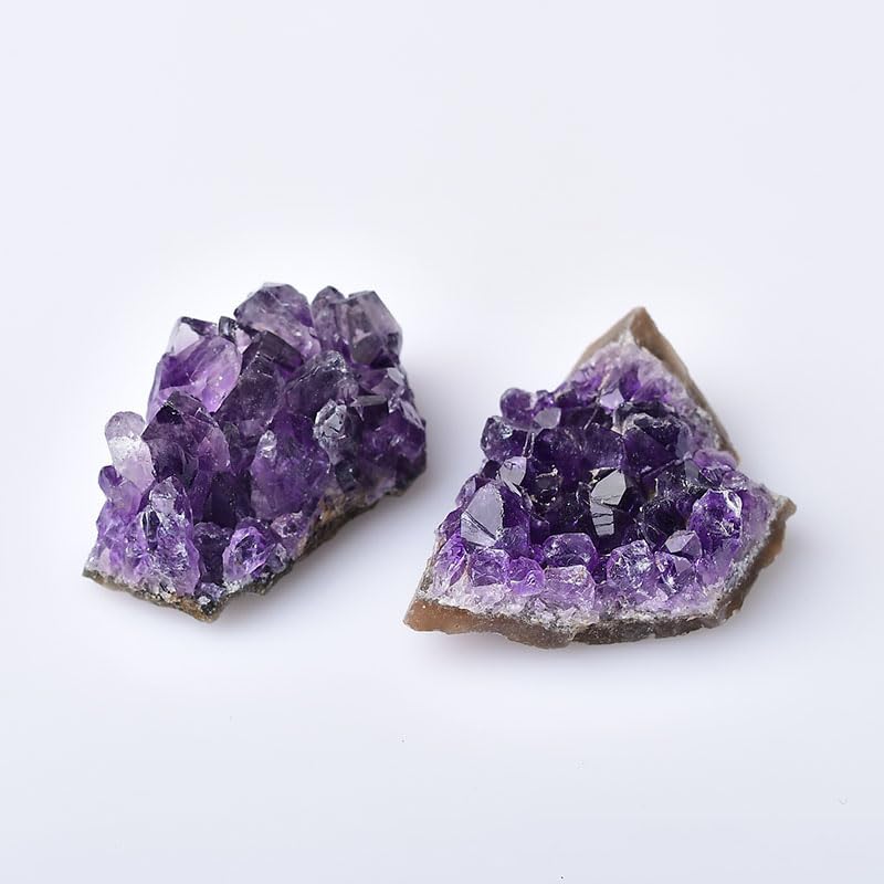 AierCrystal Amethyst Crystals, Amethyst Clusters ,Raw Amethyst, Natural Amethyst Healing Crystal Stones (About 2 Ounces)