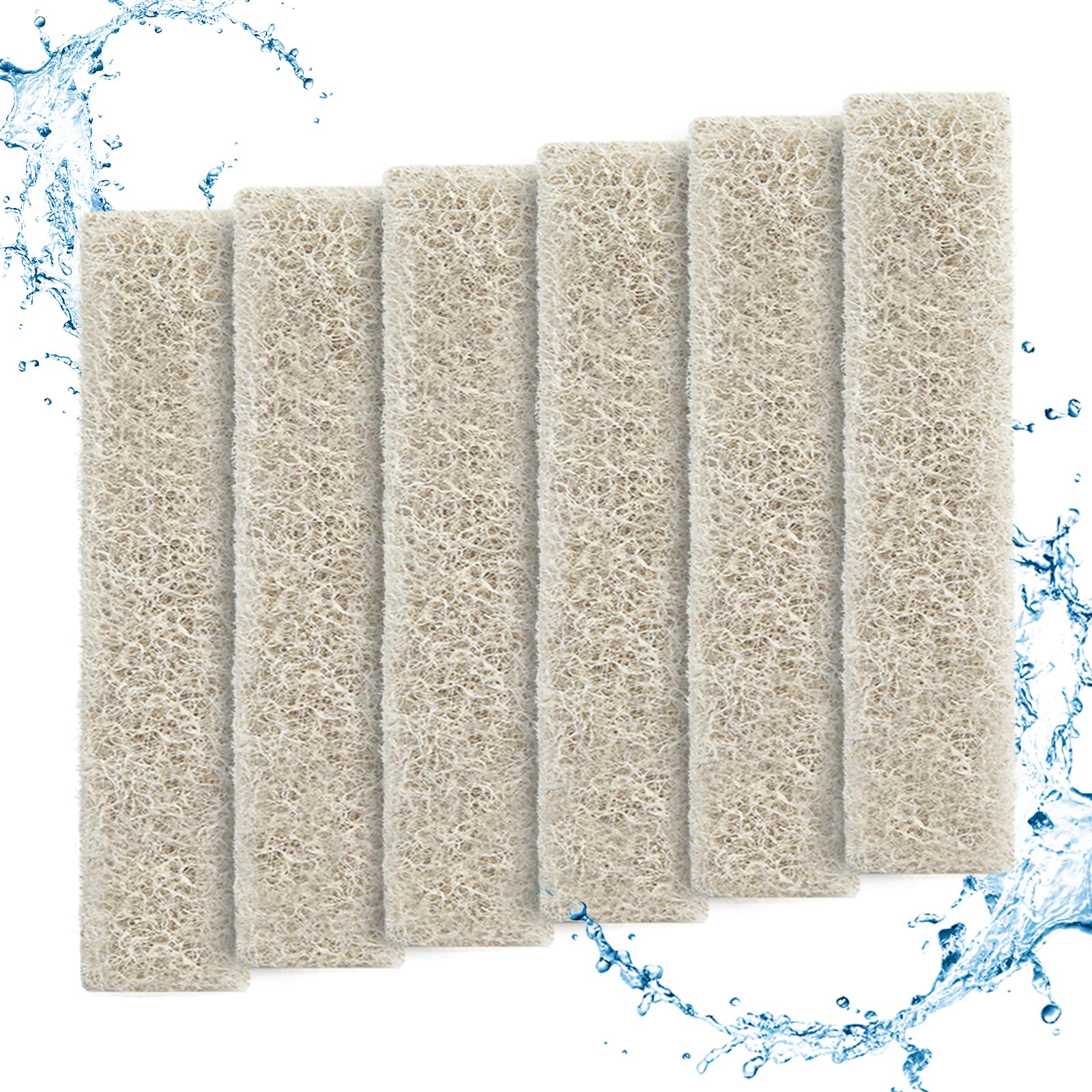 HiTauing 6 Count Ammonia Reducer Filter Pads for aqueon,Fish Tank Filter Pads for QuietFlow LED PRO Model 20 and 75
