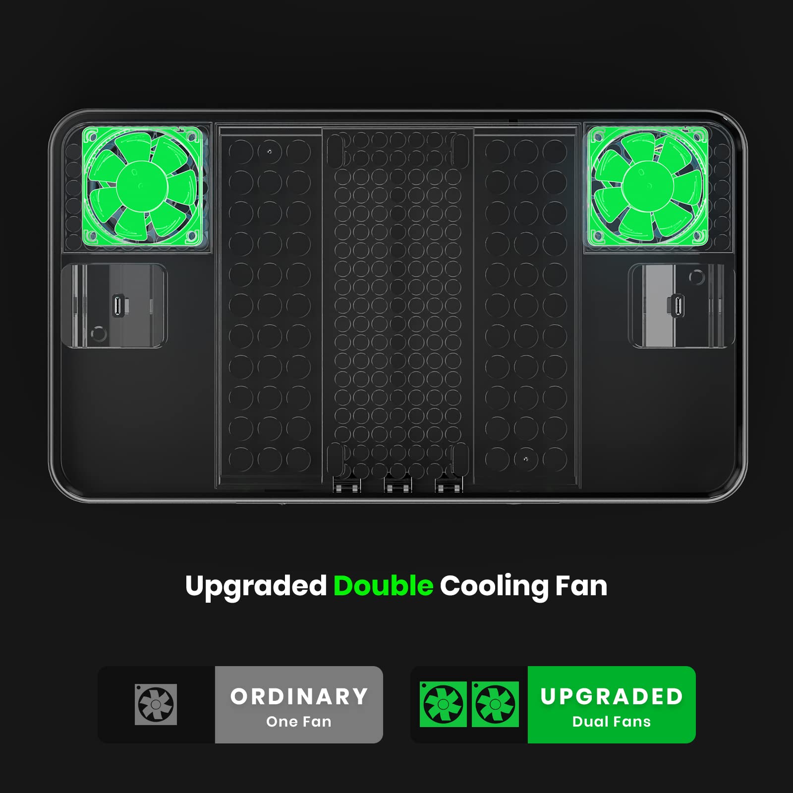 Charging Stand with Cooling Fan, CODOGOY Vertical Stand Compatible with Xbox Series X/S Console&Controller, Dual Controller Charger Station Dock with 3 USB Ports,2*1100 mAh Rechargeable Battery Packs