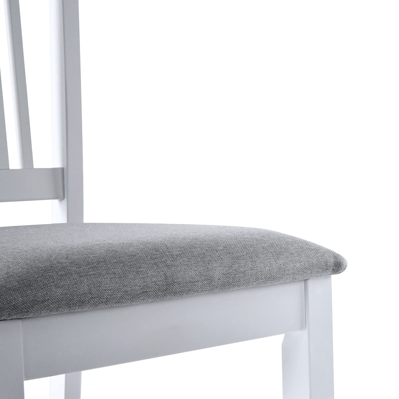 DUHOME Wood Bar Stools Set of 2, Counter Height Chairs Upholstered Barstool with Backrest Farmhouse Counter Stools for Kitchen Islands, White