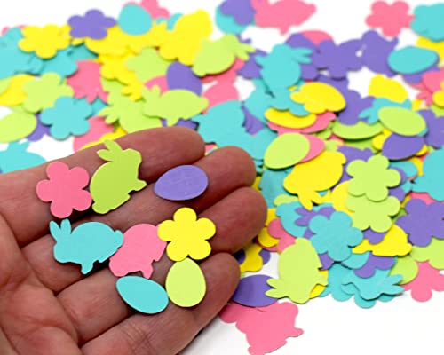 200Pcs Easter Egg Confetti Colorful Easter Bunny Confetti for Easter Baby Shower Birthday Party Decoration Suppily Easter Table Decorations