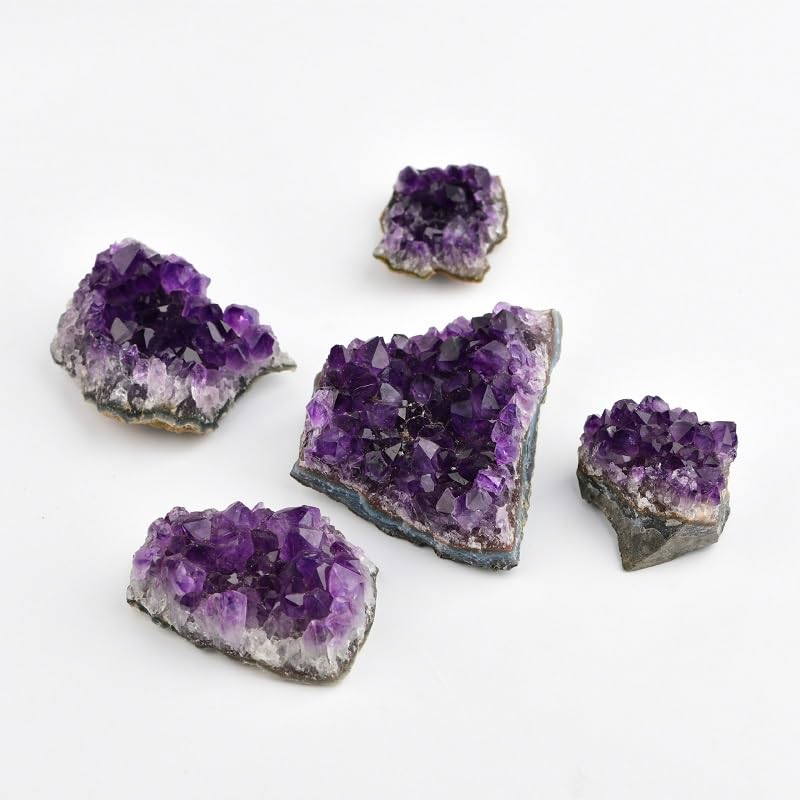 AierCrystal Amethyst Crystals, Amethyst Clusters ,Raw Amethyst, Natural Amethyst Healing Crystal Stones (About 2 Ounces)