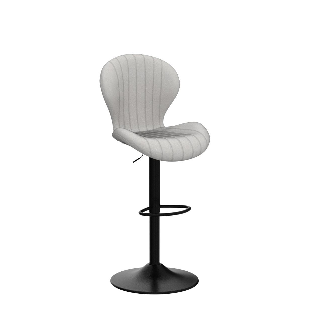 Nalupatio Bar Stools Set of 4 Modern Swivel Bar Chairs, Barstools Counter Height with High Backrest, Easy 3-5 Minute Assembly for Bar, Kitchen, Dining Room Light Grey