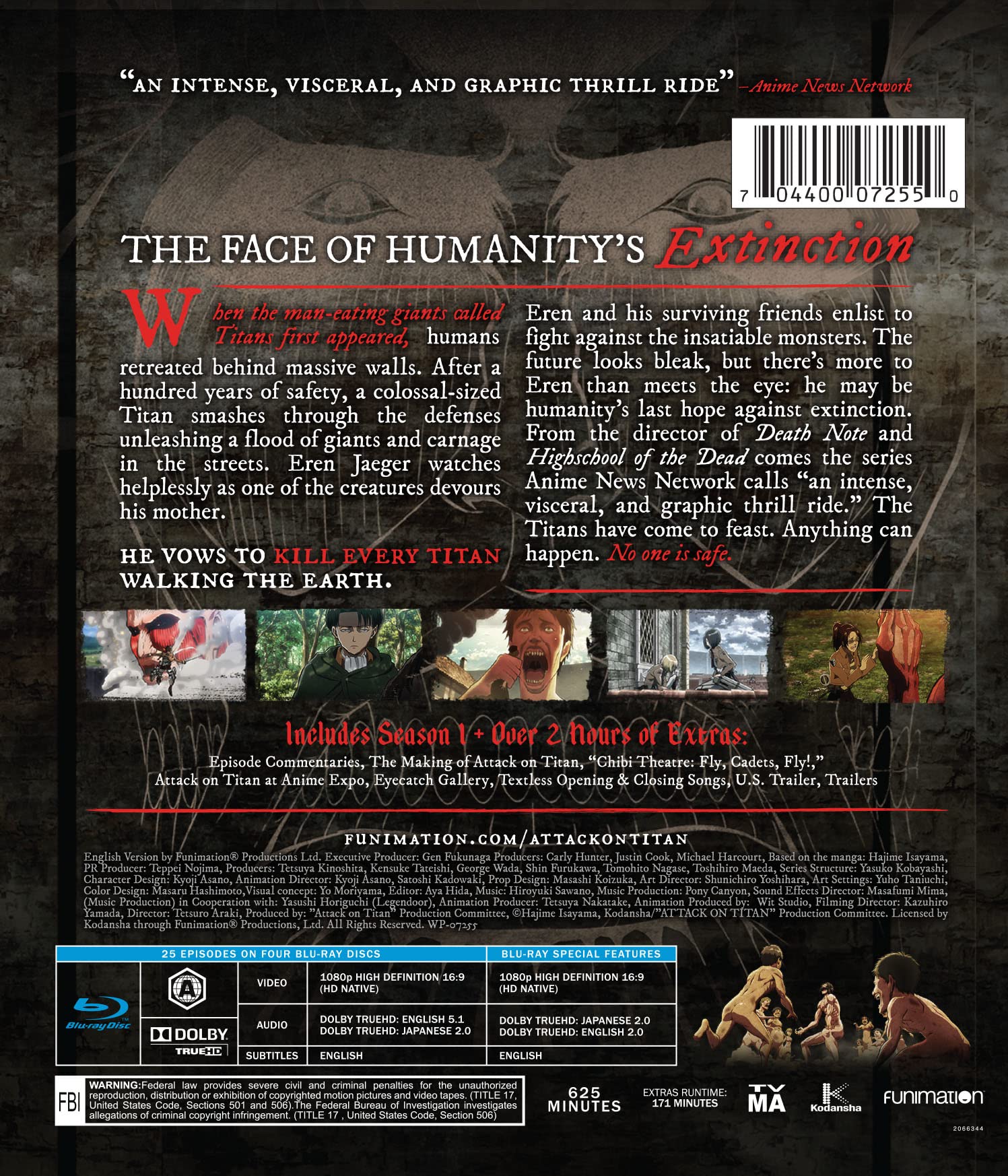 Attack on Titan: Complete Season One [Blu ray]