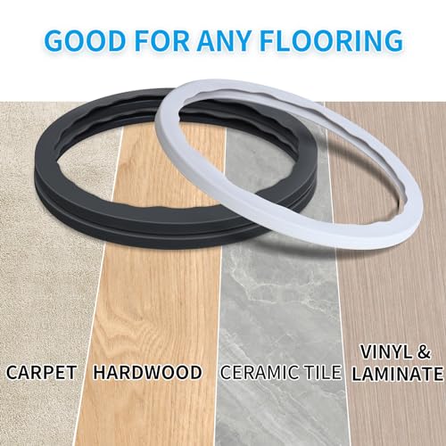 4 Pack Bar Stool Floor Protectors, Barstool Base Ring Silicone Cover Pad Fit for 16"-18" Round Base, Chair Leg Floor Protectors for Hardwood Floors & All Hard Surfaces, Non-Slip, Anti-Scratch, Grey
