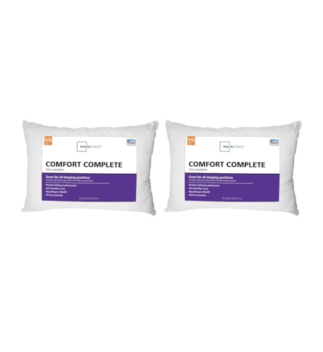 Diavanih Comfort Complet Pillows Queen Size Set of 2 Pack Soft Medium Support Hypoallergenic Plush Down Alternative Bed Pillow for Back, Stomach or Side Sleepers,20x28in