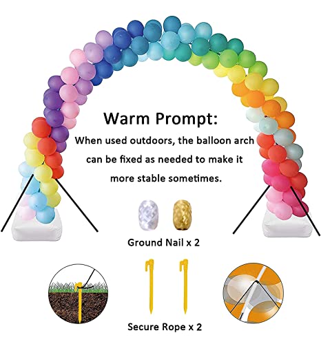 LANGXUN 12ft Table Balloon Arch Kit For Birthday Decorations, Party,Wedding and Graduation Decorations, Christmas Decorations Baby Shower Bachelor Party Supplies (WHite -10ft Balloon Arch)