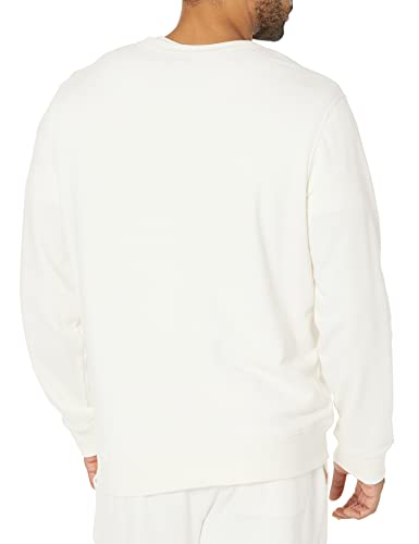 Amazon Essentials men's Crewneck Sweatshirt, Lightweight Long-Sleeve French Terry, Eggshell White, X-Small, (Available in Big & Tall)