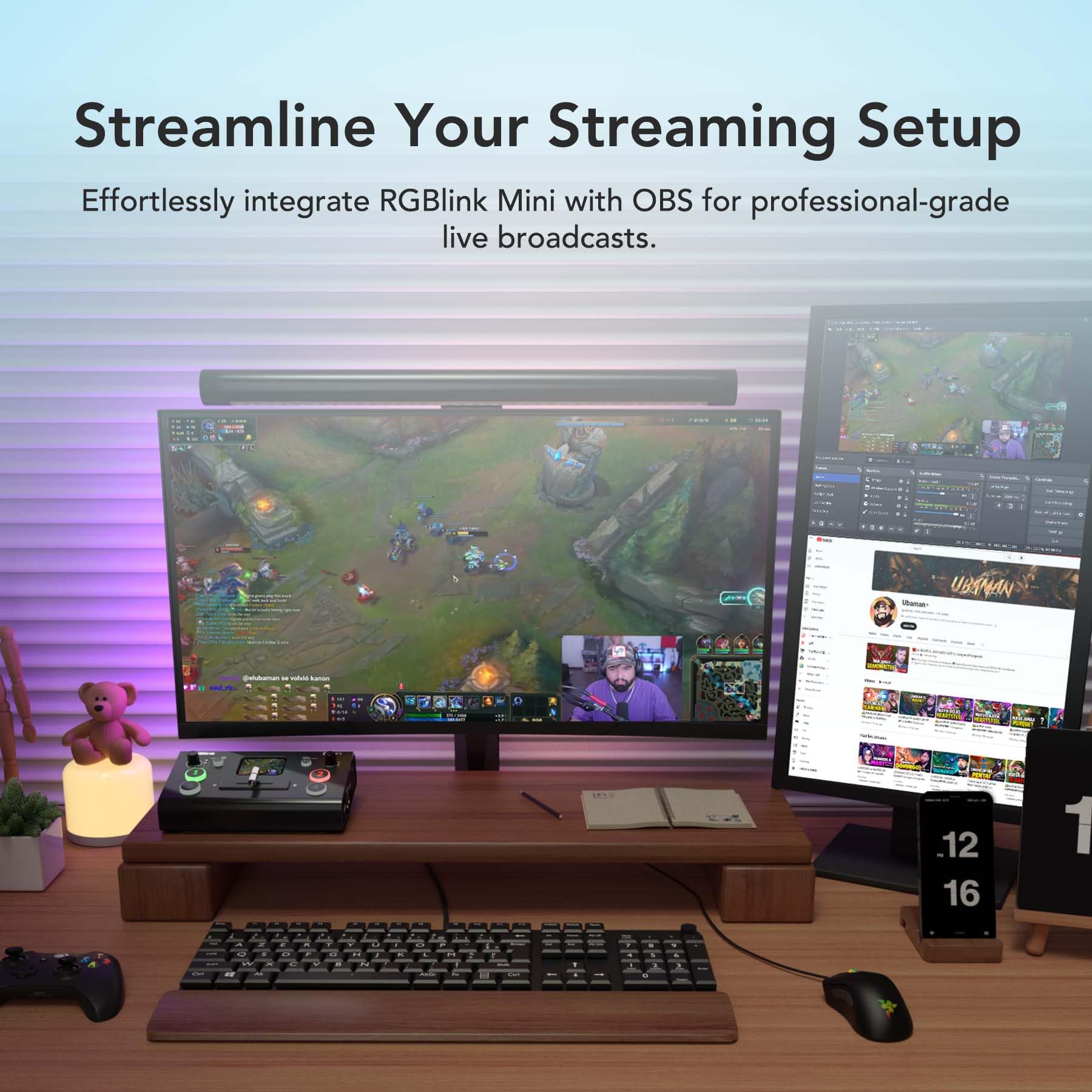 RGBlink Video Capture Card for Streaming, PCIe/Internal Capture Card Alternative, 4 HDMI to USB, Stream & Record in 1080P, Capturadora de Video for PS5/4 Pro, Xbox Series to OBS, Twitch, Zoom, YouTube