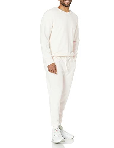 Amazon Essentials men's Crewneck Sweatshirt, Lightweight Long-Sleeve French Terry, Eggshell White, X-Small, (Available in Big & Tall)