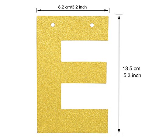 Qibote Gold Glitter 90 Years Loved Banner for 90th Birthday, 90 Wedding Anniversary Party Decorations