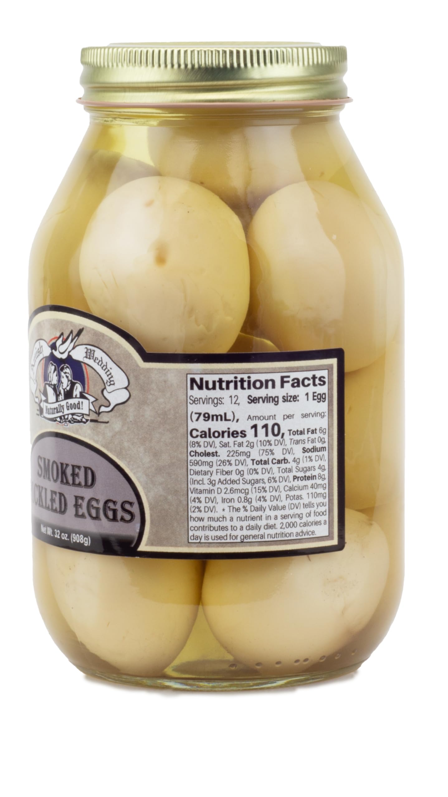 Amish Wedding Ready to Eat USA Made Smoked Pickled Eggs 32 Oz
