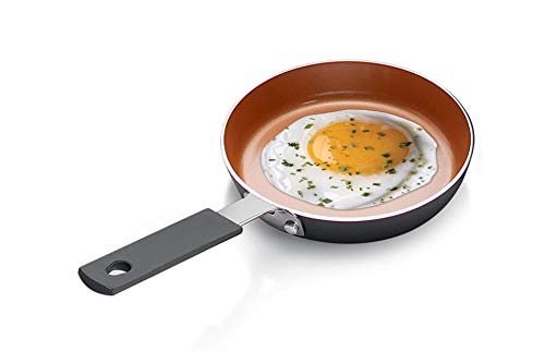 GOTHAM STEEL Pro Hard Anodized Pots and Pans 13 Piece Premium Cookware Set, Brown & Mini Egg and Omelet Pan with Ultra Nonstick Titanium & Ceramic Coating - 5.5", Dishwasher Safe, Stay Cool Handle