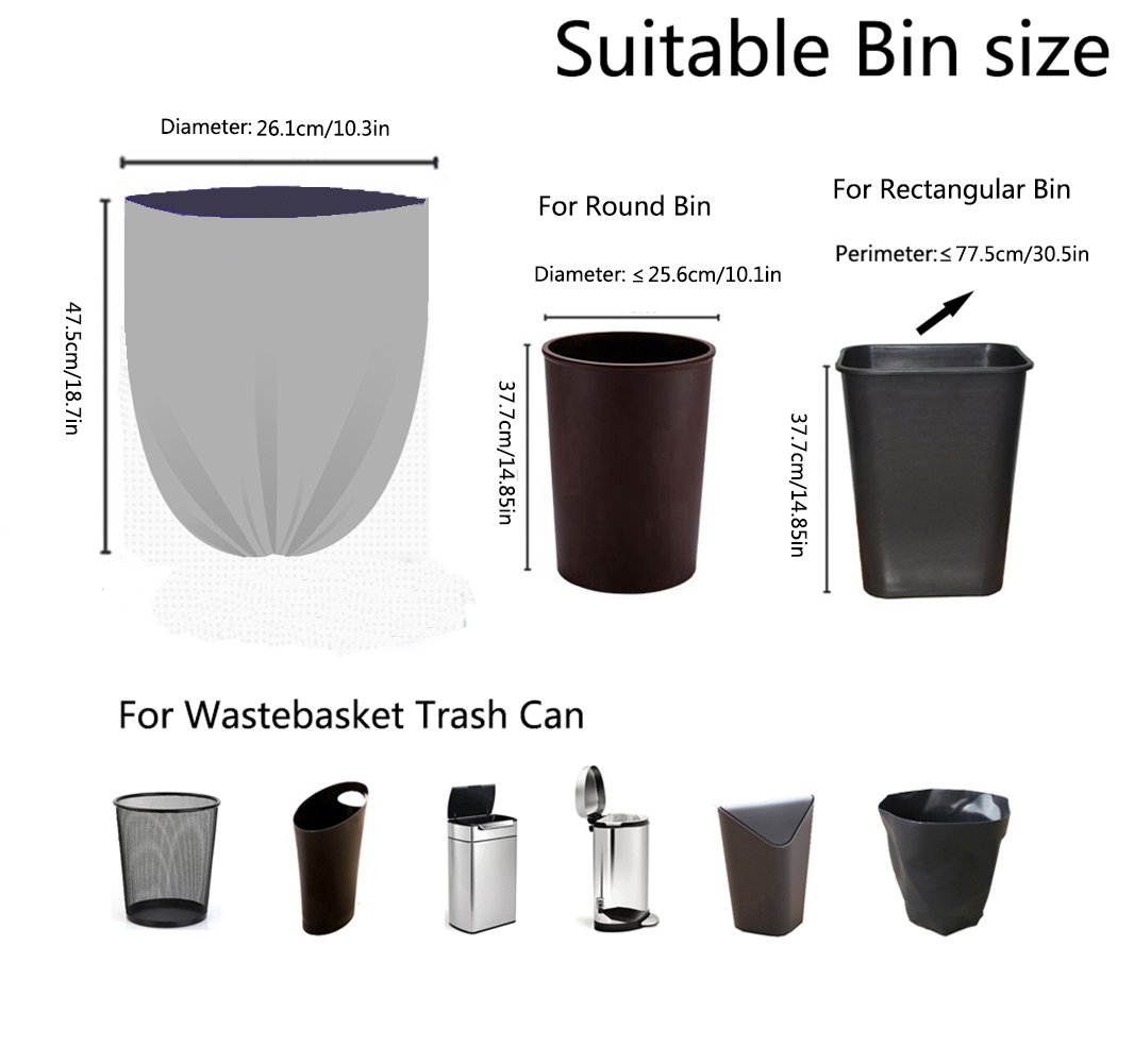 Small Trash Bag,Gereen 1.6 Gallon Extra Strong Trash bag Garbage Bag Trash Can Liner (1.6 Gallon(120 Count), Clear)