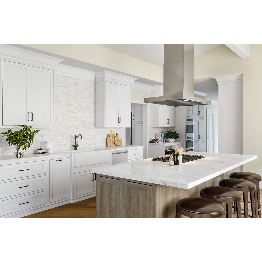 CAVALIERE 36" Inch Island Mounted Range Hood 442 CFM