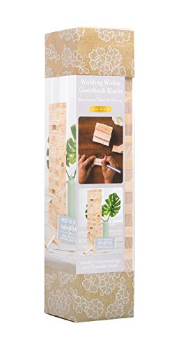 Kate & Milo Wedding Well Wishes Advice Blocks, Unique Décor, Stackable Wooden Guest Signature Game