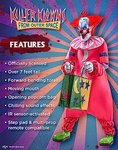 Spirit Halloween Killer Klowns from Outer Space 7.2 Ft Slim Animatronic | Officially Licensed | Decorations | Animated
