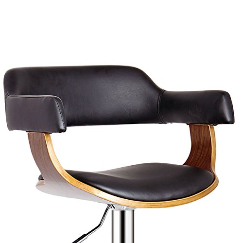 AC Pacific Bar Stool, Modern Adjustable Barstool with Full 360° Swivel Motion and Hydraulic Lift, Adjust Seat Height Range from 24" to 32", for Kitchen Counter or Bar Tables