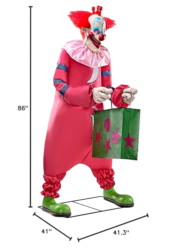 Spirit Halloween Killer Klowns from Outer Space 7.2 Ft Slim Animatronic | Officially Licensed | Decorations | Animated