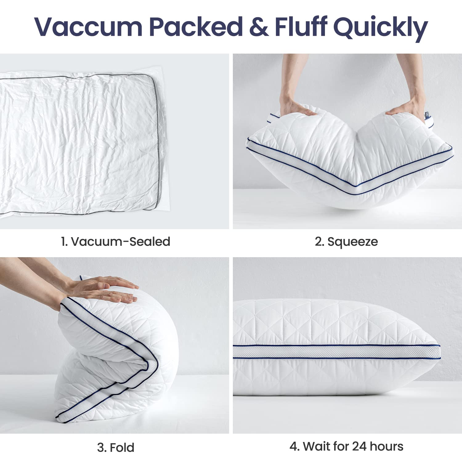 BedStory Pillows for Sleeping,Standard Pillows Set of 2,Cooling Pillows with Mesh Design,Premium Soft Down Alternative Fill Supportive for Back, Stomach or Side Sleepers