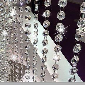 Ulove Prs Acrylic Teardrop Crystal, Chandelier Pendants Parts Beads, Garland Hanging Bead, Crystal Beaded for Wedding Party Centerpiece Tree Decoration (12 pcs)