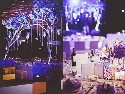 Ulove Prs Acrylic Teardrop Crystal, Chandelier Pendants Parts Beads, Garland Hanging Bead, Crystal Beaded for Wedding Party Centerpiece Tree Decoration (12 pcs)
