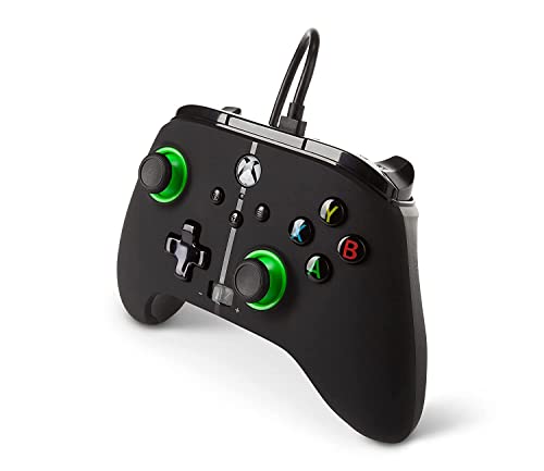 PowerA Enhanced Wired Controller for Xbox Series X|S - Green Hint, Officially Licensed for Xbox