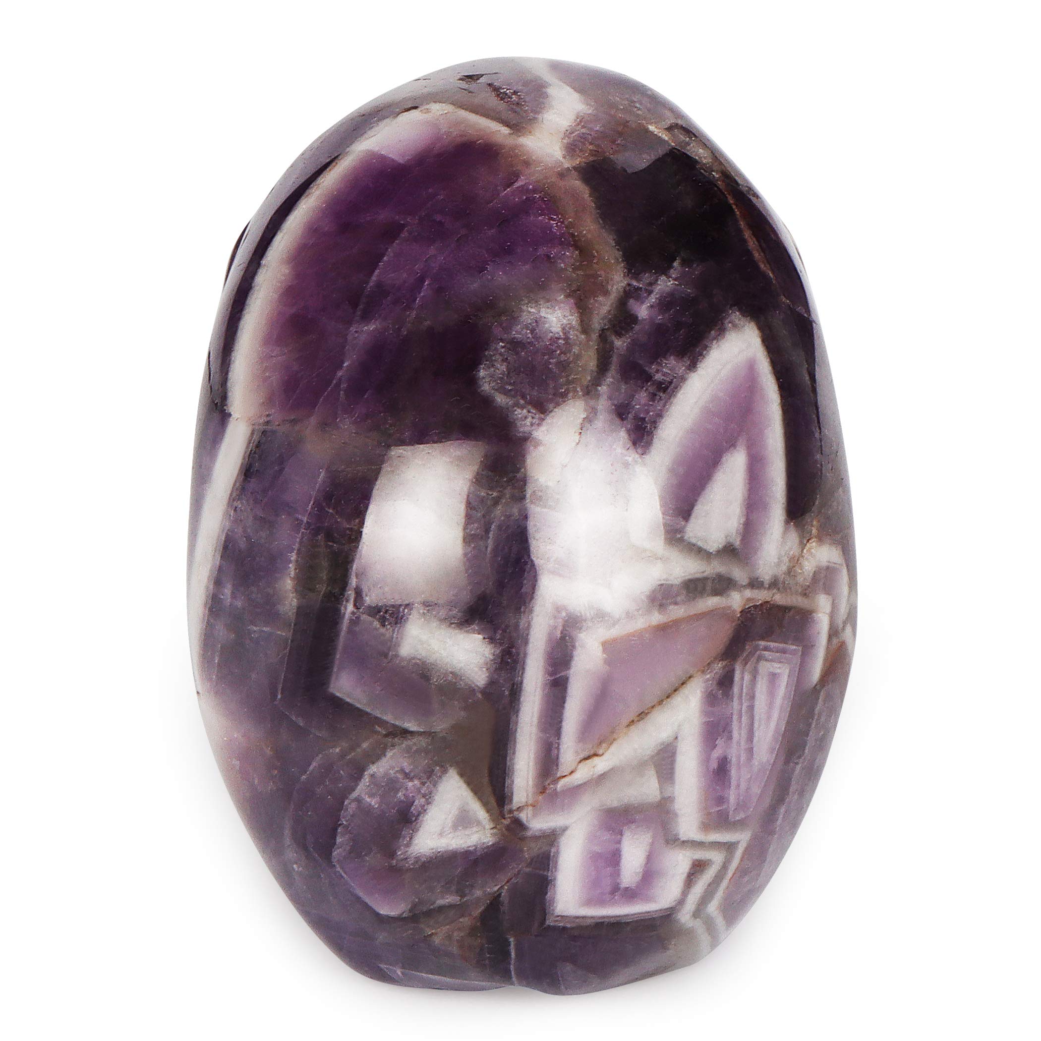 Artistone 2.0" Amethyst Crystal Halloween Skull Head Statue Crystals Healing Figurines,Carved Purple Human Bone Skull Stone Sculpture for Home,Office,Kitchen Decor