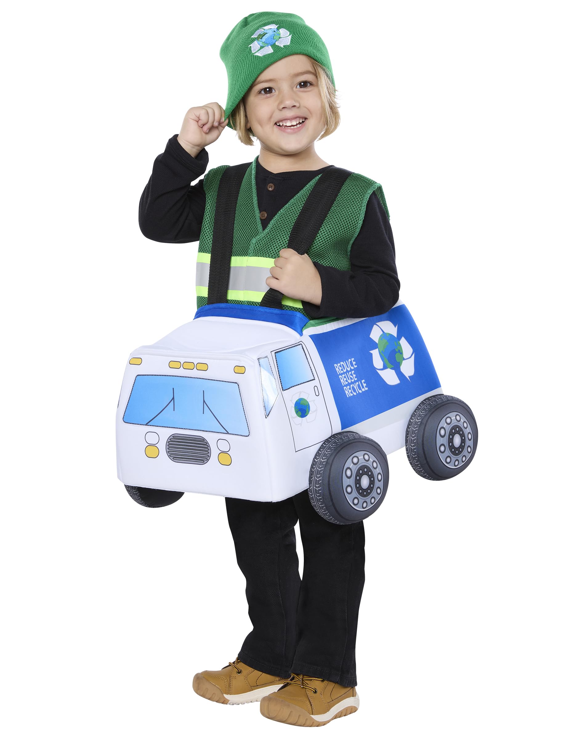 Spirit Halloween Toddler Trash Truck Ride-Along Costume| One Size Fits Most | 3-D Halloween Outfit | Easy-To-Wear