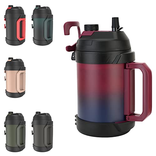 Hydraful Gallon Jug, 128oz Large Insulated Stainless Steel Sports Water Jug, Large Triple Wall Vacuum Insulation Water Bottle-Keeps Cold up to 48 Hrs-Sweat Proof,for Gym, Hiking & Camping