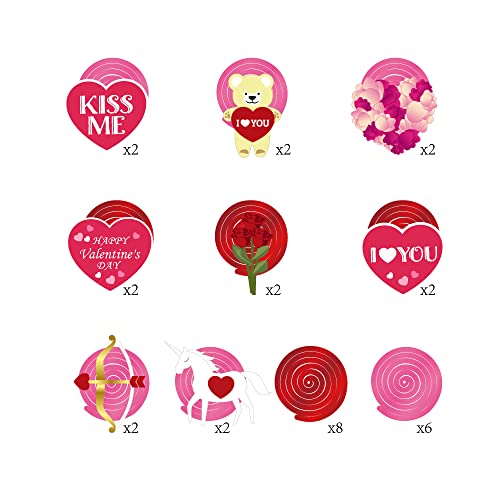 Valentines Day,Saint Valentines Day 30CT Hanging Swirl for Valentines Day themed Party Supplies Birthday Party Decorations