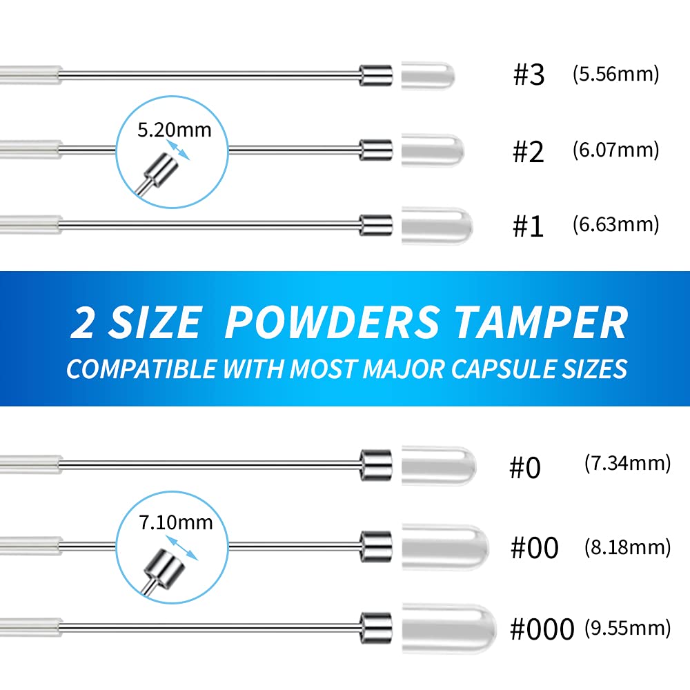 Capsule Filling Machine Tools Kits Micro Tiny Spoon Spatula, Lab Scoop Filling Tray, Herb Powder Tamper Tool for Lab Capsule Filler Pill Maker, Fit Empty Capsules Sizes 000 00 0 1 2 3