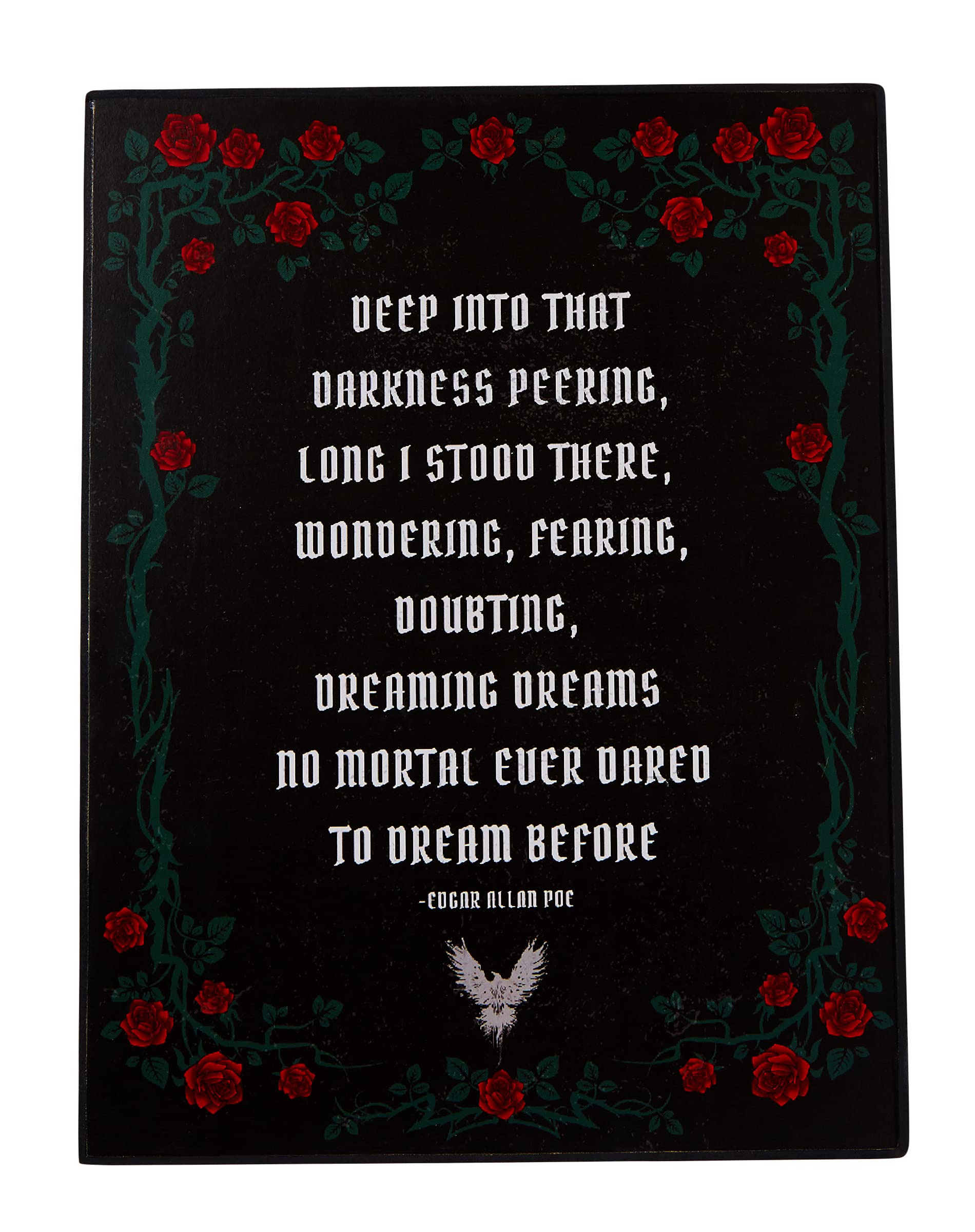Spirit Halloween The Raven Edgar Allen Poe Poem Sign Decoration