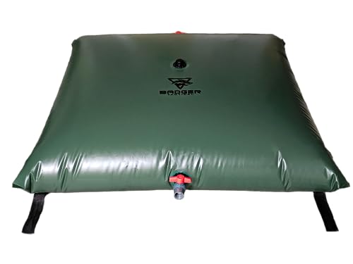 Badger Tactical Heavy Duty 130 Gallon Water Bladder/Water Tank-Includes Brass Fittings for Quick Garden Hose Connection-Emergency Water Storage/Camping Gear/Survival Kit/Alternative to Water Barrel